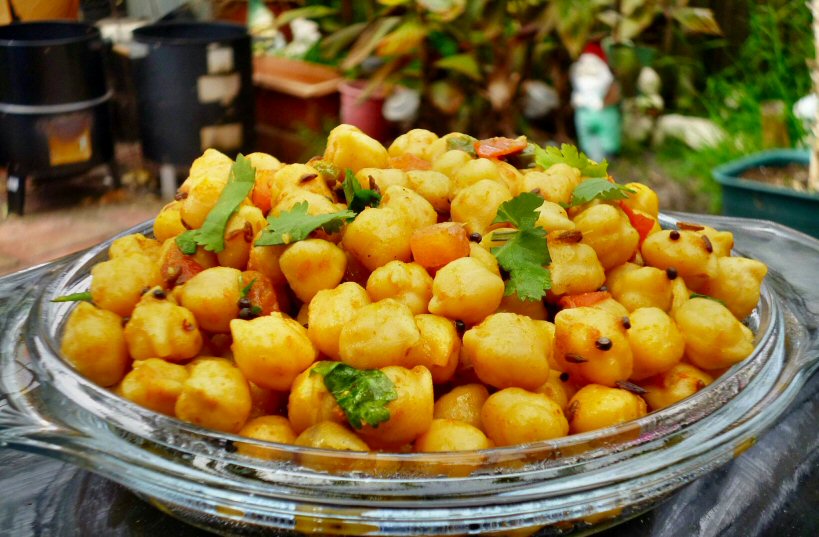 Spiced boiled chickpeas – gram bouilli – Taste of Mauritius