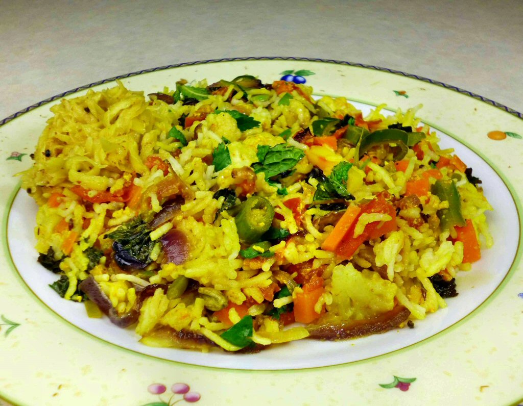 Vegetable bryani – Taste of Mauritius